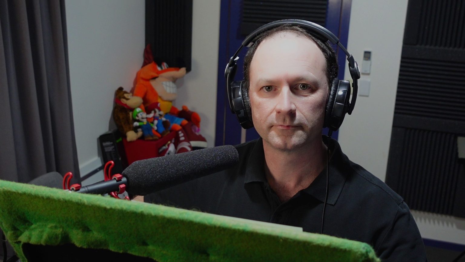 Andy in VO studio - Tech Daily with Andy Wells